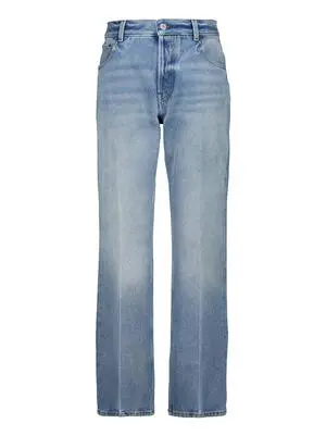 Miu Miu Sapphire Washed Denim Jeans - Blue