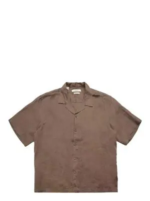 SELECTED Kylian Linen Shirt - Brown