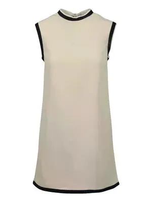 Gucci Grosgrain Trim Tunic Top - Neutrals