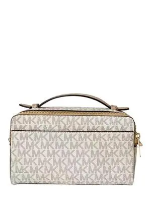 Michael Kors Medium Logo-pattern Crossbody Bag - Neutrals