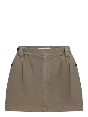 FRAME Pleated Twill Skirt - Neutrals