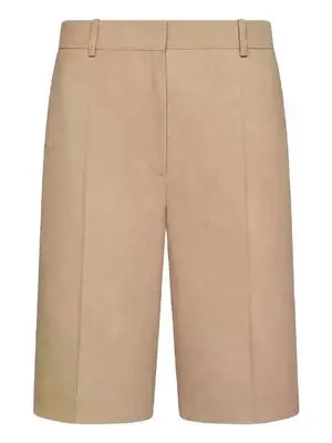 TOTEME Pressed-crease Straight-leg Shorts - Neutrals
