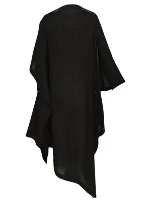 Issey Miyake Asymmetric Draped Dress - Black