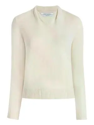 Another Tomorrow Cashmere Draped-neck Sweater - Neutrals