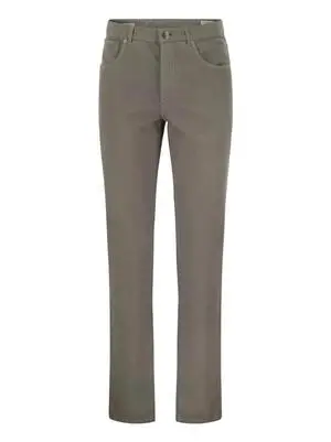 Brunello Cucinelli Garment-dyed Five-pocket Trousers - Grey