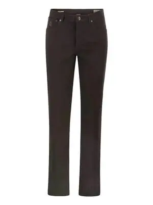 Brunello Cucinelli Garment-dyed Five-pocket Trousers - Brown