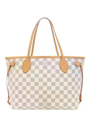 LOUIS VUITTON Louis Vuitton Damier Azur Neverfull PM Tote Bag White