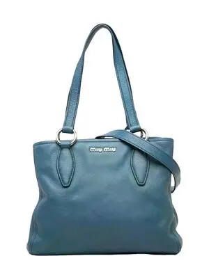 Miu Miu Vitello Phenix Satchel - Blue