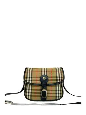 Burberry Haymarket Check Canvas Crossbody Bag - Neutrals
