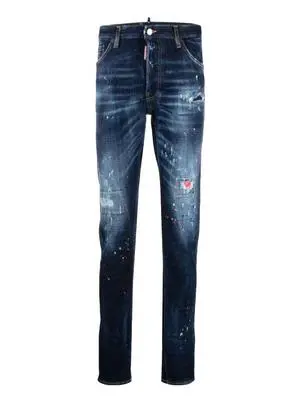 Dsquared2 Cool Guy Distressed Skinny Jeans - Blue