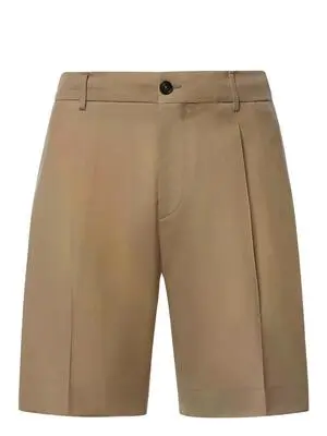 BE ABLE Pleated Tailored Shorts - Brown