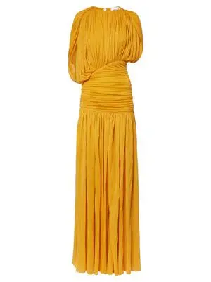 Tove Draped Knit Maxi Dress - Yellow