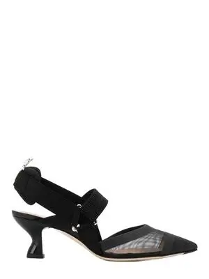 Fendi Fendi Colibri Slingback Pointed Toe Pumps Black