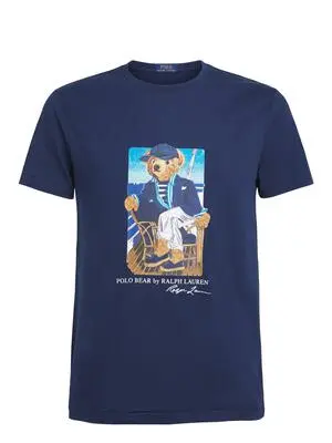 Polo Ralph Lauren Cotton Polo Bear T-shirt - Navy