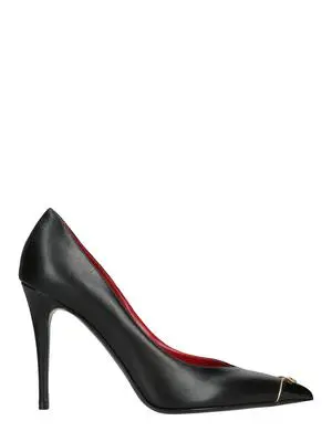 Valentino Garavani Leather Heartip Pumps - Black
