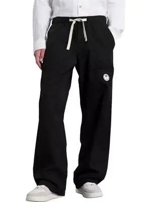 Palm Angels Cotton Wide-leg Trousers - Black