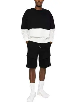 BLACKBARRETT Two-tone Blocking Sweatshirt - Black
