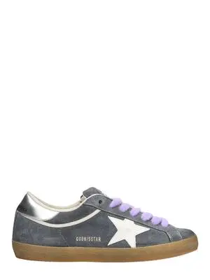 GOLDEN GOOSE Golden Goose Suede Super-Star Low Top Sneakers Blue