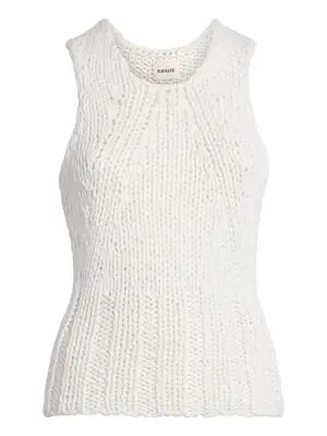 Khaite Cable-knit Cassie Top - White