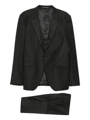 CARLO PIGNATELLI Peak-lapel Single-breasted Suit - Black