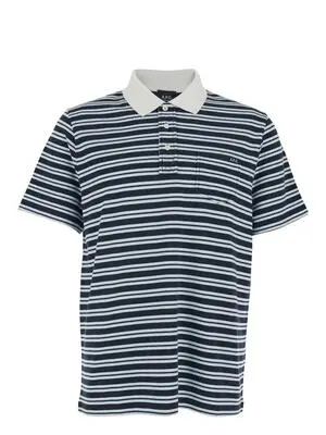 A.p.c. Oscar Striped Polo Shirt - Blue