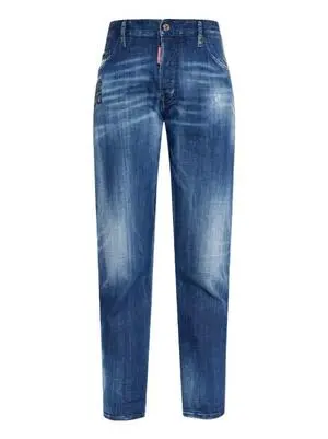 Dsquared2 Skater Straight-leg Distressed Jeans - Blue