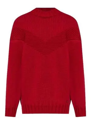 Dsquared2 Chevron Knit High Neck Sweater - Red