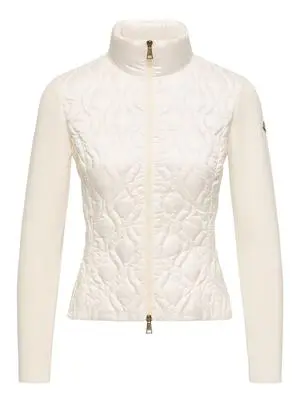 Moncler Cotton Padded Zip-up Cardigan - White