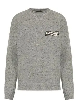 Dsquared2 Logo Embroidered Crewneck Jumper - Gray