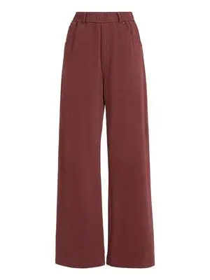 Brunello Cucinelli Cotton Smooth French Terry Trousers - Wine