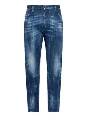 Dsquared2 Distressed Effect Faded Jeans - Blue