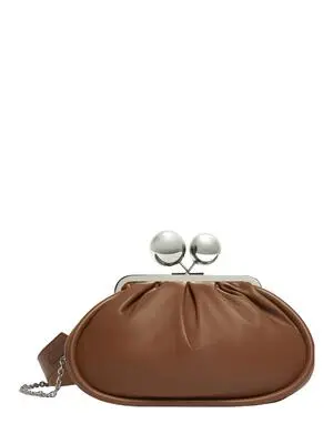 Max Mara Pasticcino Clutch With Chain Strap - Tobacco