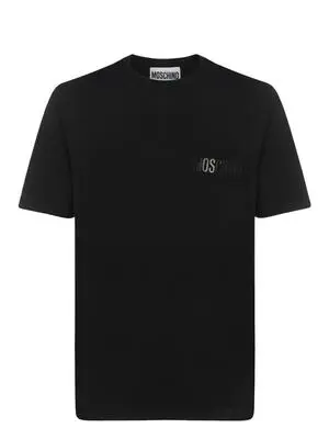 Moschino Logo Print Round-neck T-shirt - Black
