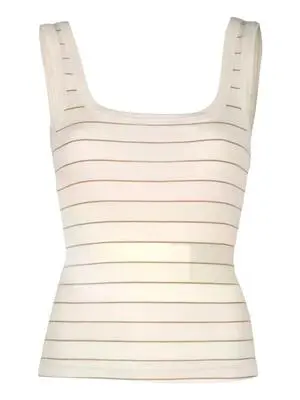 Citizens Of Humanity Faye Ribbed Knit Square Neck Tank - Neutrals