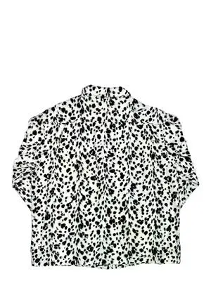TRAVIS SCOTT Cpfm X Grey Leopard Print Smiley Patch Zip-up Jacket - White