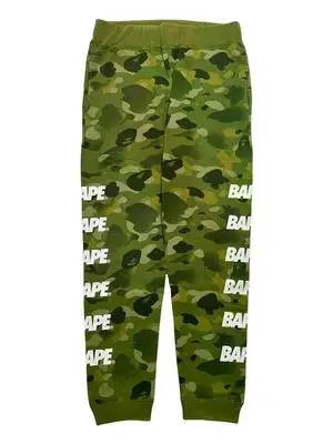 A BATHING APE Camouflage-print Logo-print Track Pants - Green