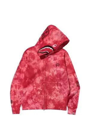 A BATHING APE Shark Tie-dye Hoodie - Red