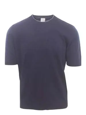 Eleventy Contrast-trim T-shirt - Blue