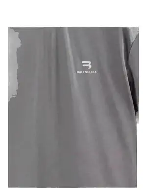 Balenciaga Sporty B Logo-print T-shirt - Grey