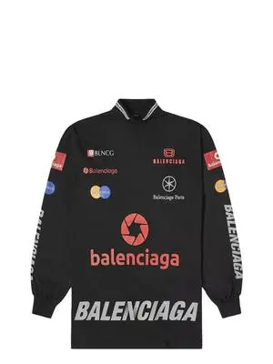 Balenciaga Long-sleeve T-shirt With Logo Prints - Black