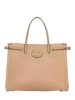 Valentino Garavani Valentino Garavani VLogo Signature Tote Bag Neutrals