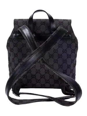 Gucci Gg Canvas Flap Backpack - Grey