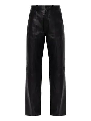 GESTUZ Gzluciana Leather Trousers - Black
