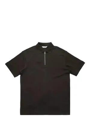 SELECTED Krister Zip-fastening Polo Shirt - Brown