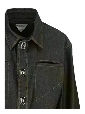 Bottega Veneta Twist-lock Denim Shirt - Black