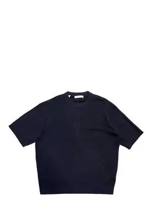 SELECTED Mattis Ribbed-knit T-shirt - Blue