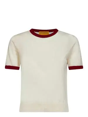 Guest In Residence Airy Ringer T-shirt - Neutrals