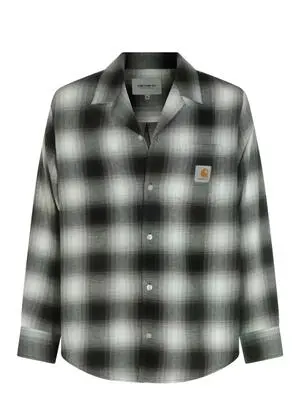 Carhartt Work In Progress Check-pattern Logo-patch Shirt - Black