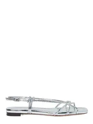 LOEFFLER RANDALL Karly Metallic-effect Sandals - Silver