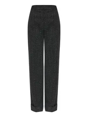 Alexander McQueen Wool Trousers With Pintuck Detailing - Grey